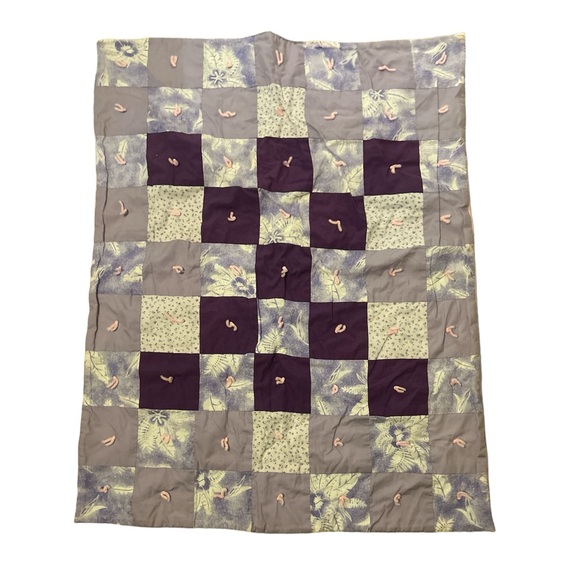 Handmade | Bedding | Vtg Handmade Patchwork Quilt Cover Throw Decor ...